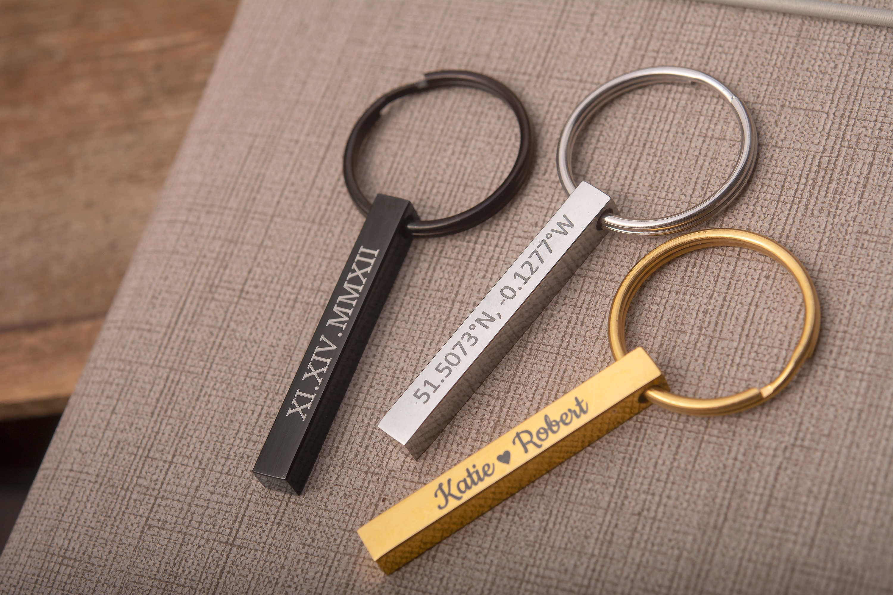 Personalized Star Map by Date Bar Keychain, Engraved Night Sky, Custom ...