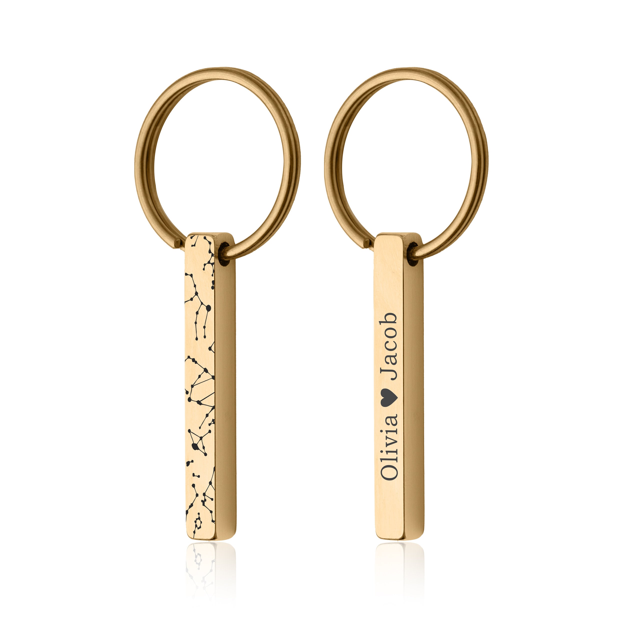 Personalized Star Map by Date Bar Keychain, Engraved Night Sky, Custom ...