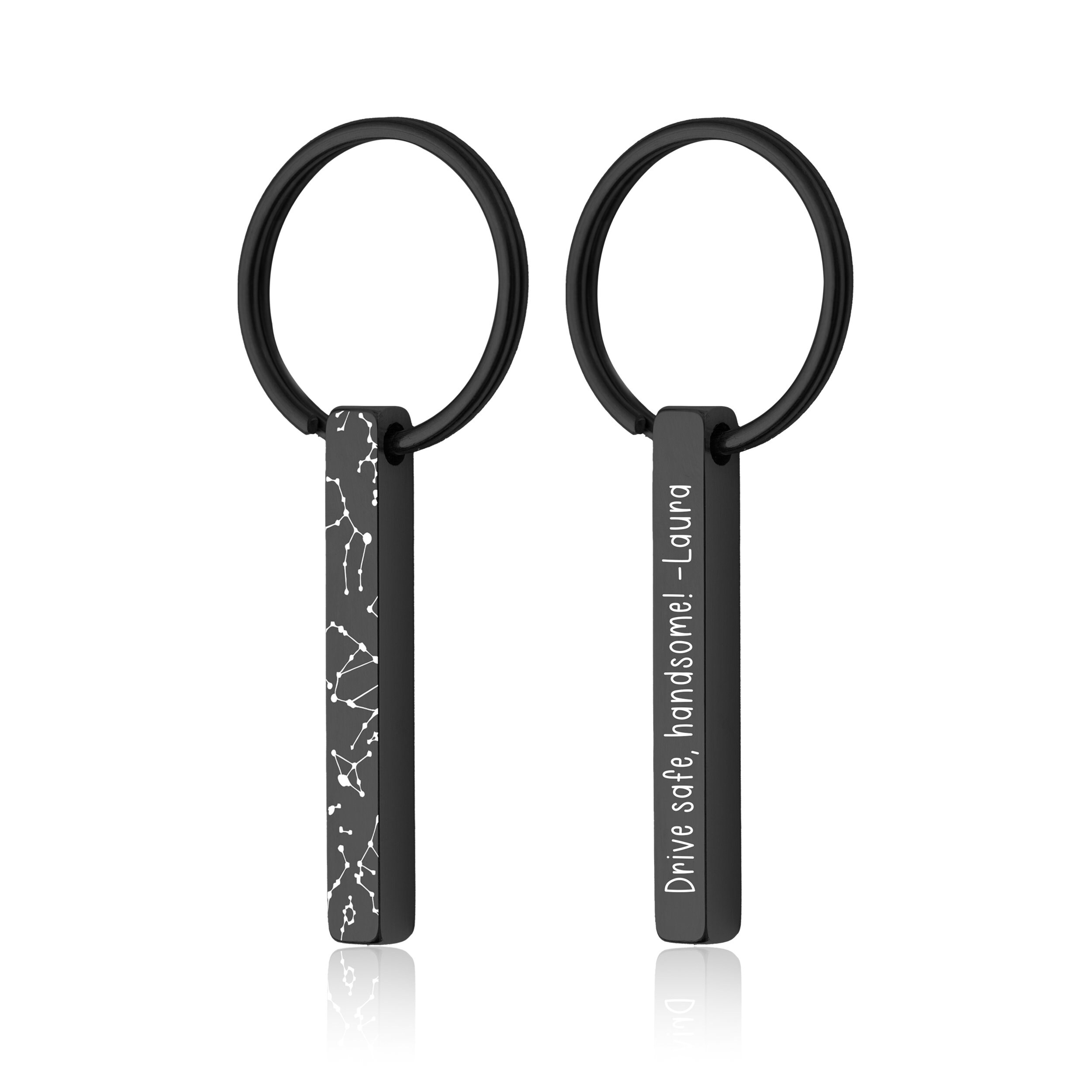 Personalized Star Map by Date Bar Keychain, Engraved Night Sky, Custom ...