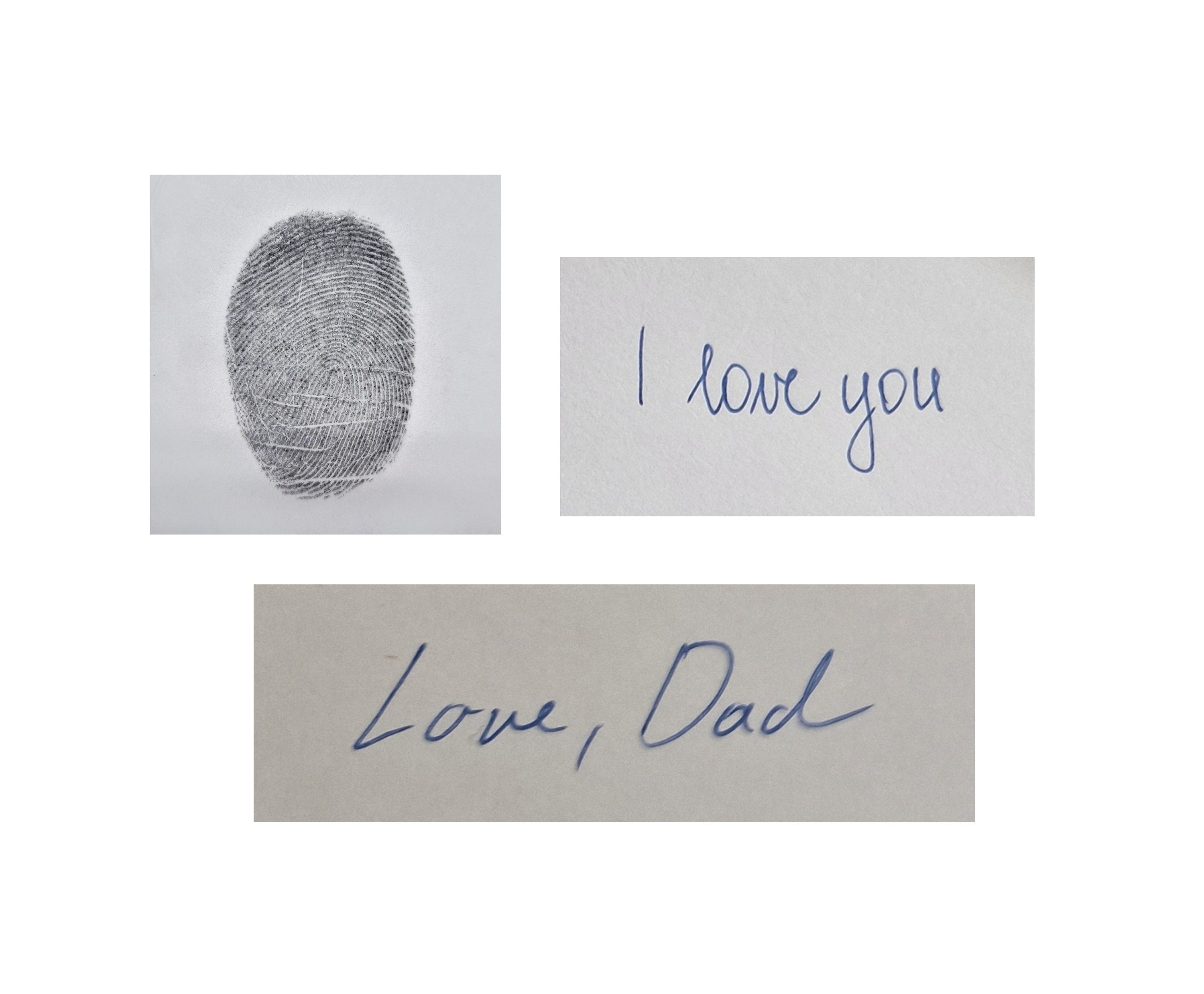 Fingerprint and Handwriting Memorial Necklace, Grief Gift, Loss of ...