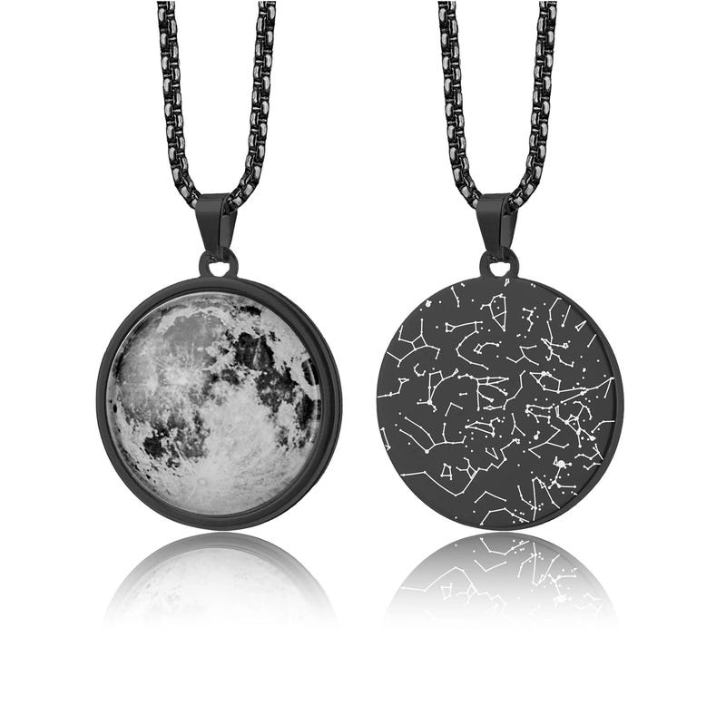 Moon Star Mens Necklace - Etsy