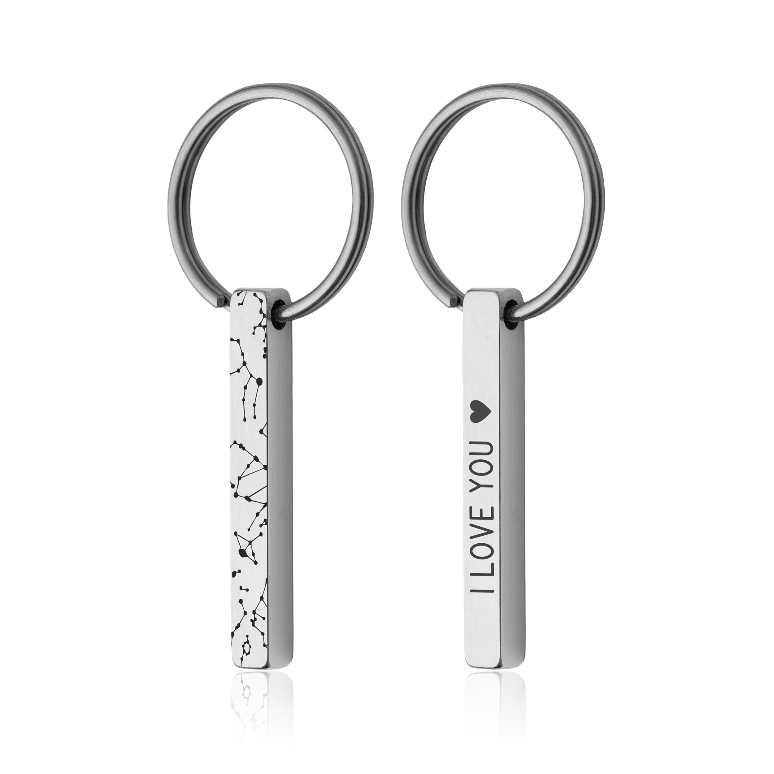 Personalized Star Map by Date Bar Keychain, Engraved Night Sky, Custom ...