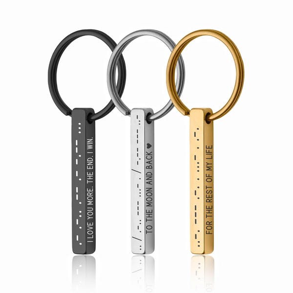 Morse Code Keyring - Etsy