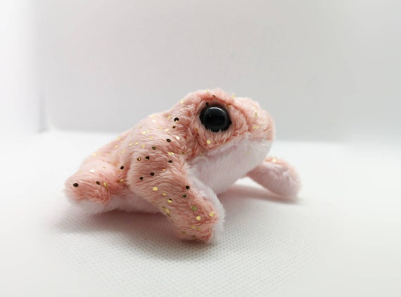 Frog Plush Sparkly Pink Plushie Frog Toy by Froogandboog - Etsy