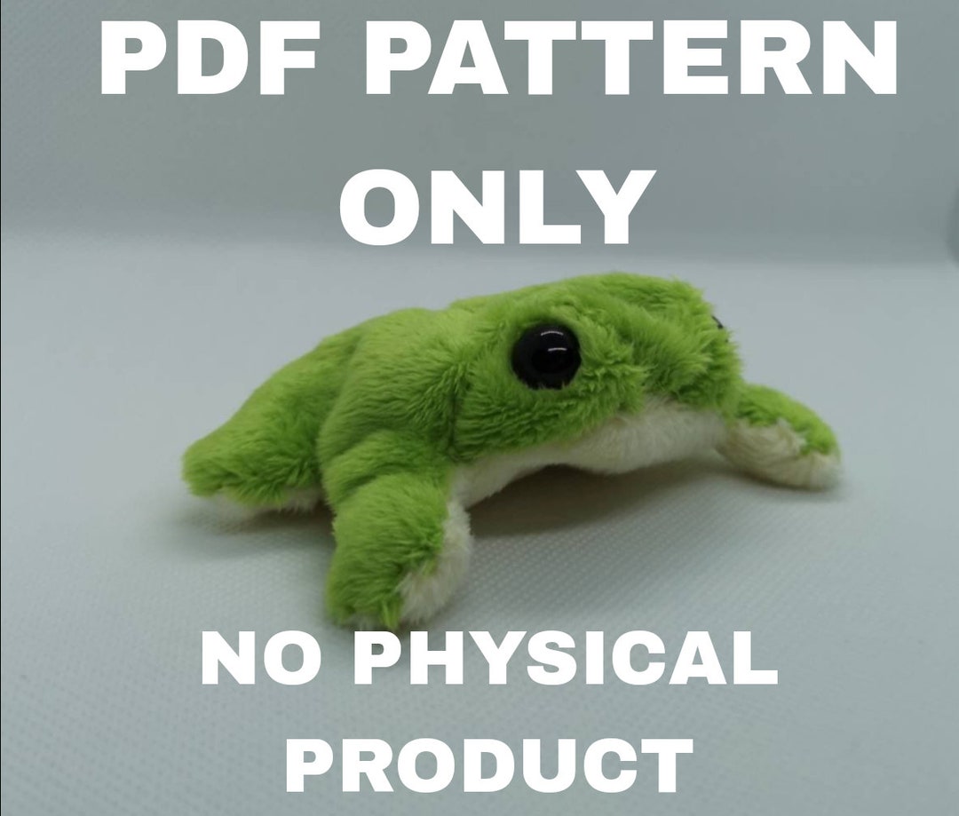 Froog Sewing Pattern PDF Download – Frog Plushie, Frog Beanie, Frog ...