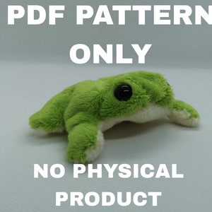Froog Sewing Pattern PDF Download – Frog Plushie, Frog Beanie, Frog ...