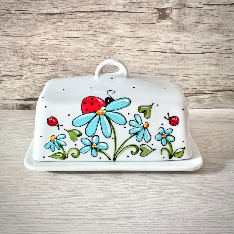Red Butter Dish - Etsy