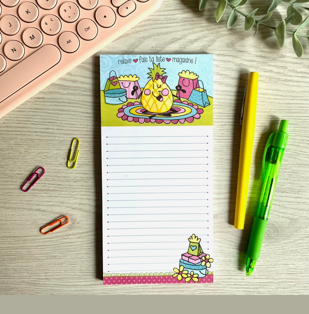 Relax Pineapple Notepad, Make Your List, Shop - Etsy