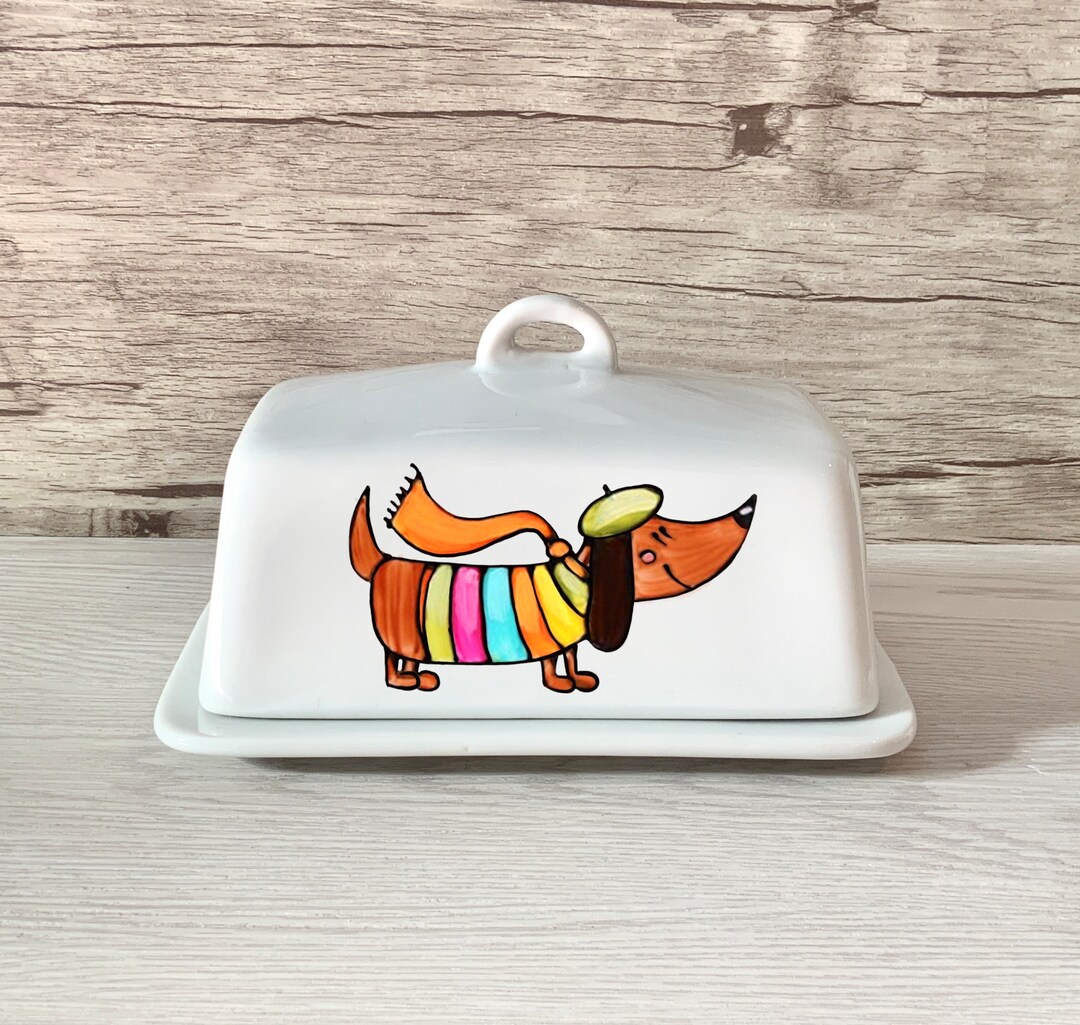 Sausage Dog Butter Dish - Etsy