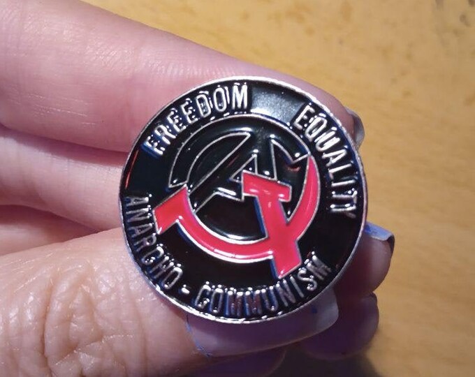 Anarcho-communism Enamel Pin Ancom Left Communism - Etsy