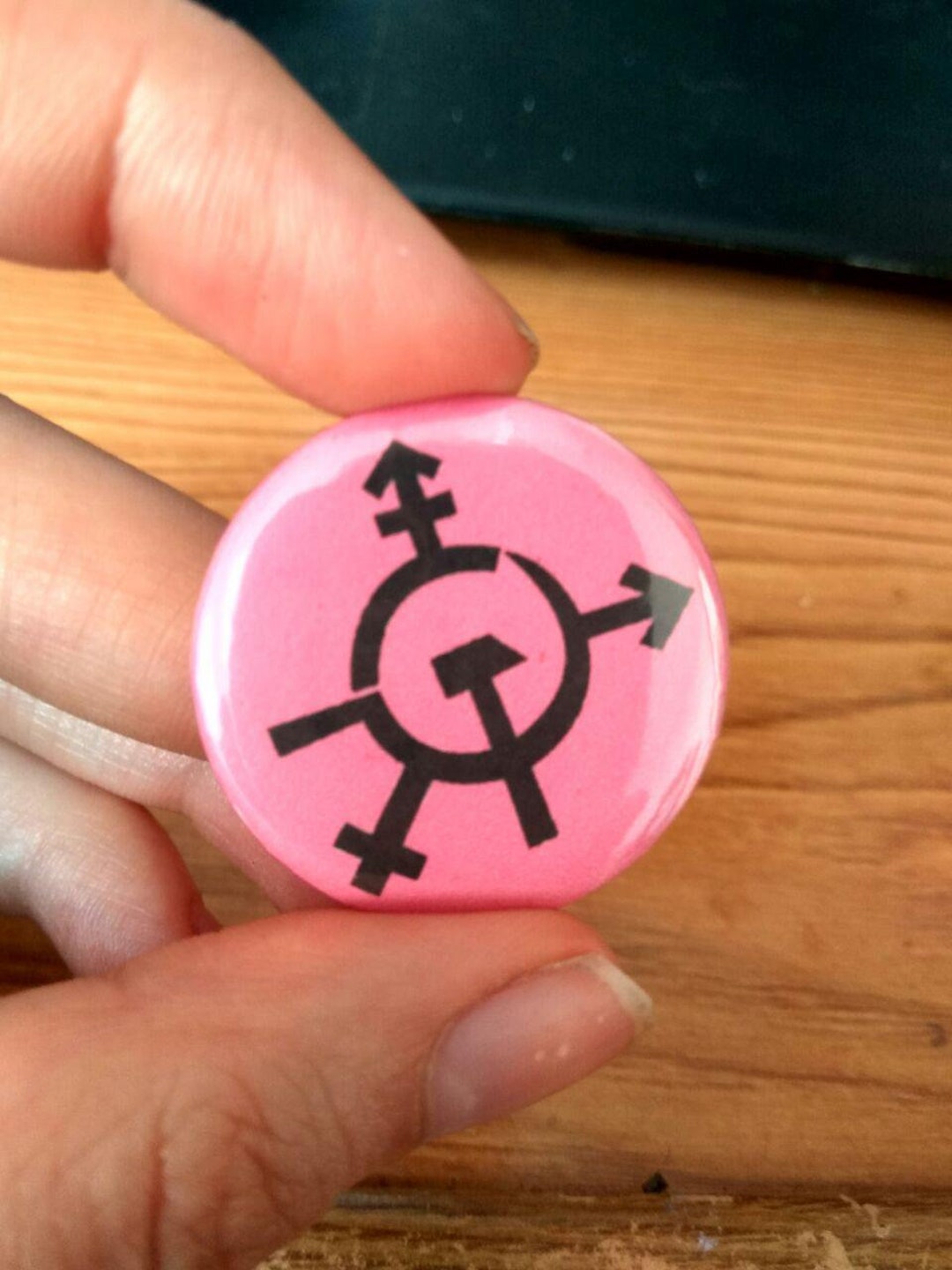 Tranfem Socialist Symbol Badge Pin - Etsy