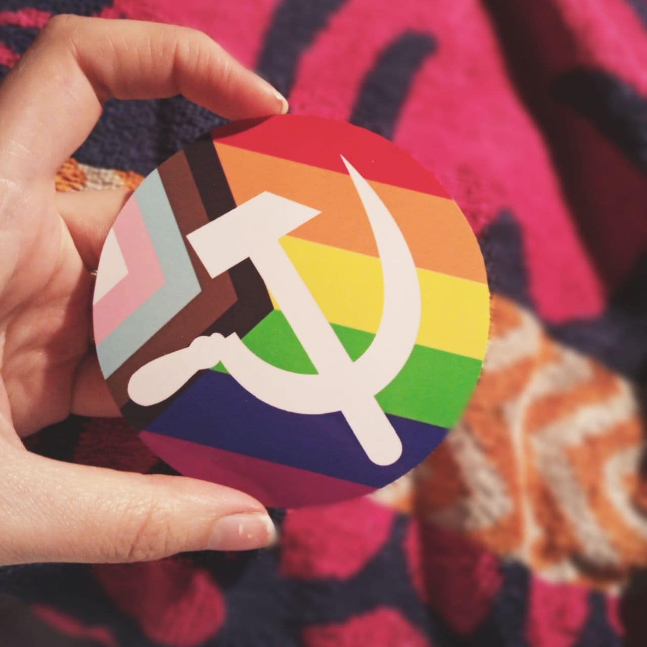 Trans POC Lgbt Flag Communist Hammer Sickle Sticker - Etsy Singapore