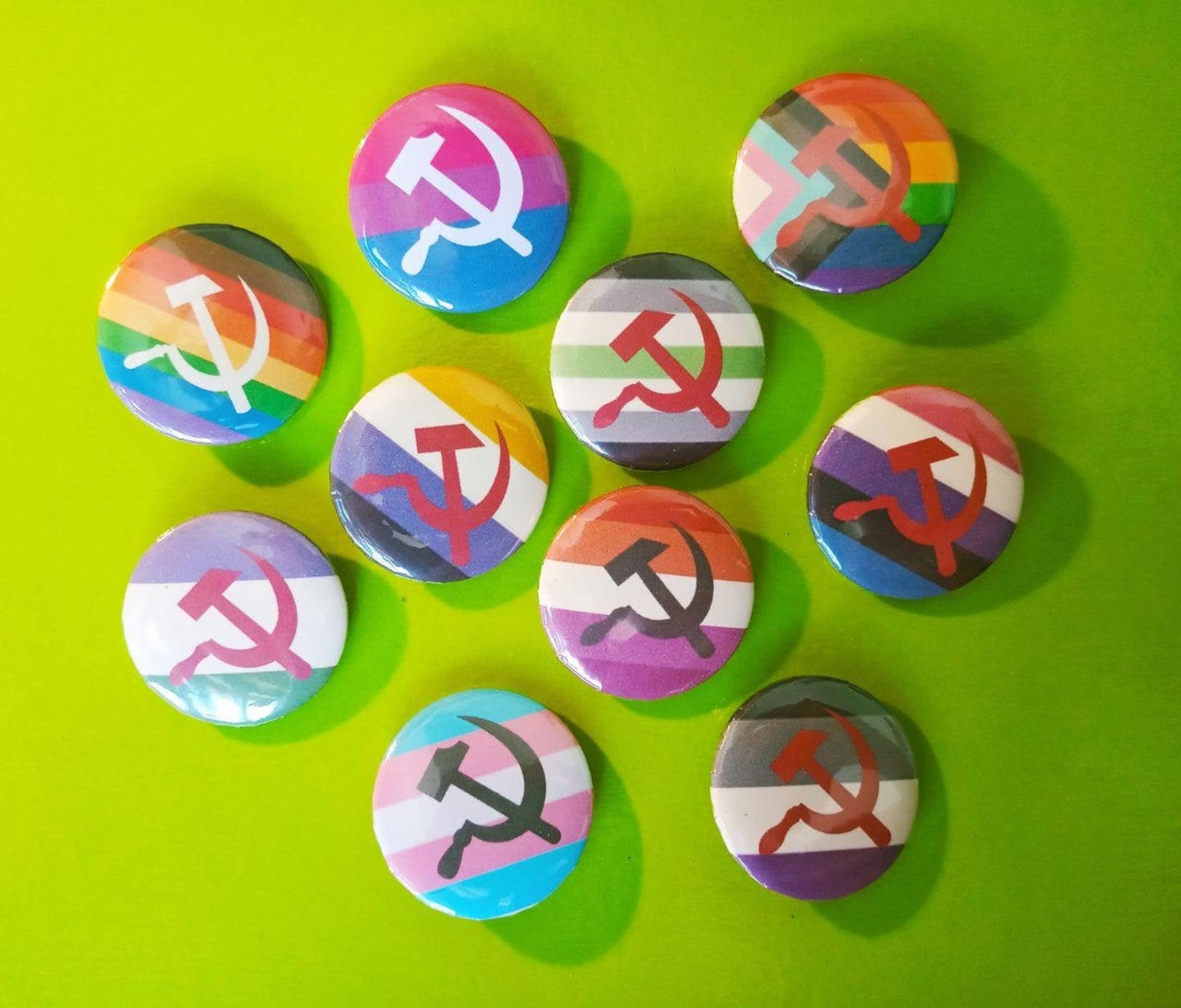 LGBT Pride Communist Buttons Badges - Etsy