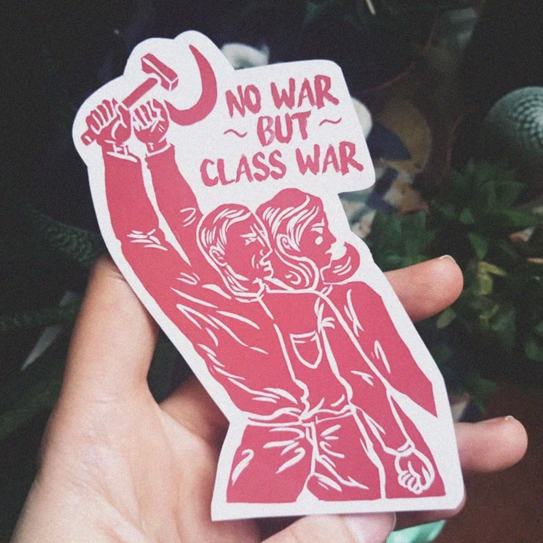 No War but Class War Antifascist Sticker Model 1 - Etsy