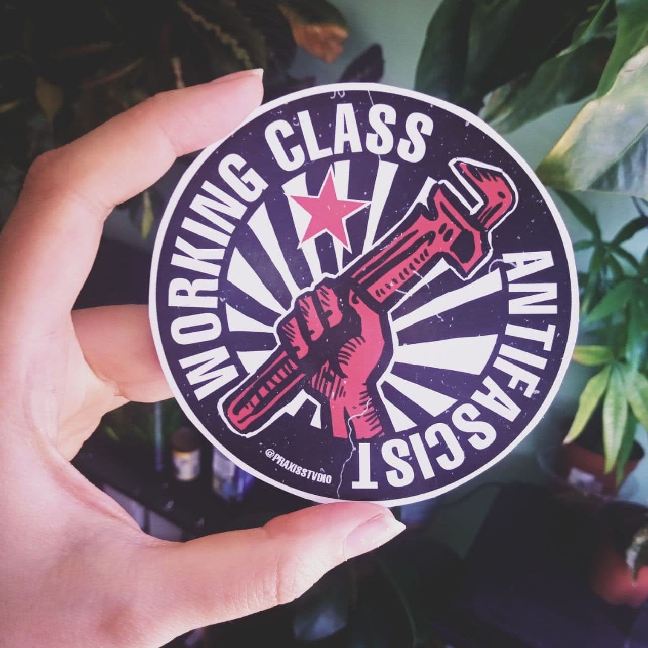 Working Class Antifascist Sticker Wrench Star Socialist Leftist Antifa ...