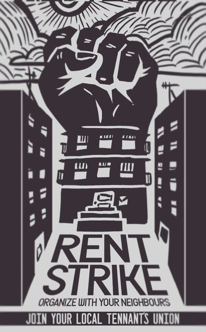 Rent Strike Organize With Your Neighbours Join Your Local - Etsy