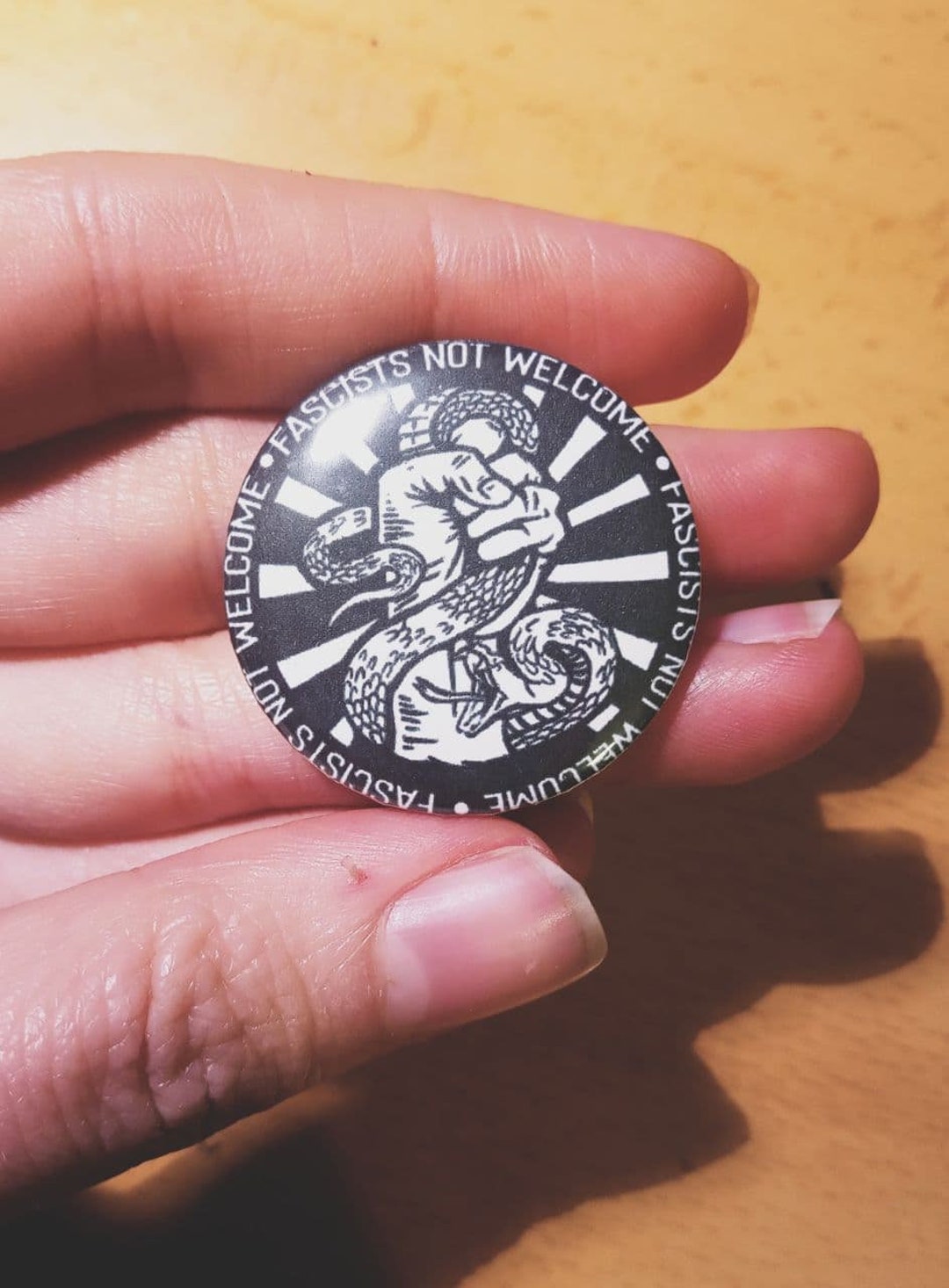 Anti F4scist Badge Button Badge Pin Leftist - Etsy