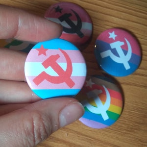 LGBT Pride Communist Buttons Badges - Etsy