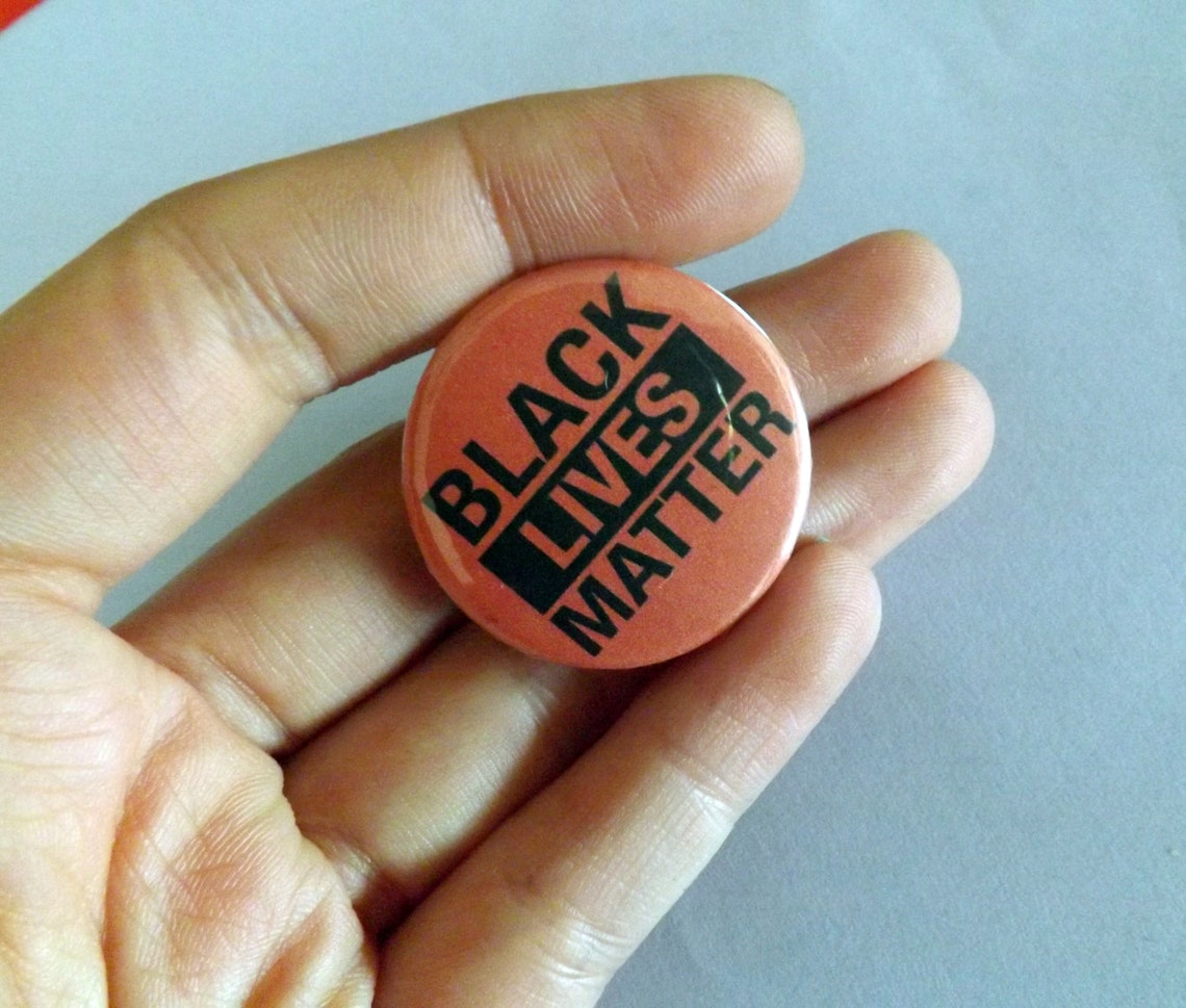 Black Lives Matter BLM Button Pin Badge | Etsy