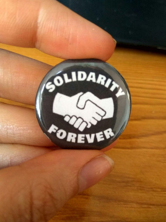 Solidarity Forever Badge Leftist Anticapitalist Antifa Pin - Etsy