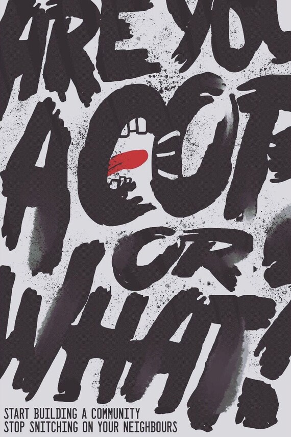 Are You a Cop or What Anti Snitching Print Poster Art | Etsy