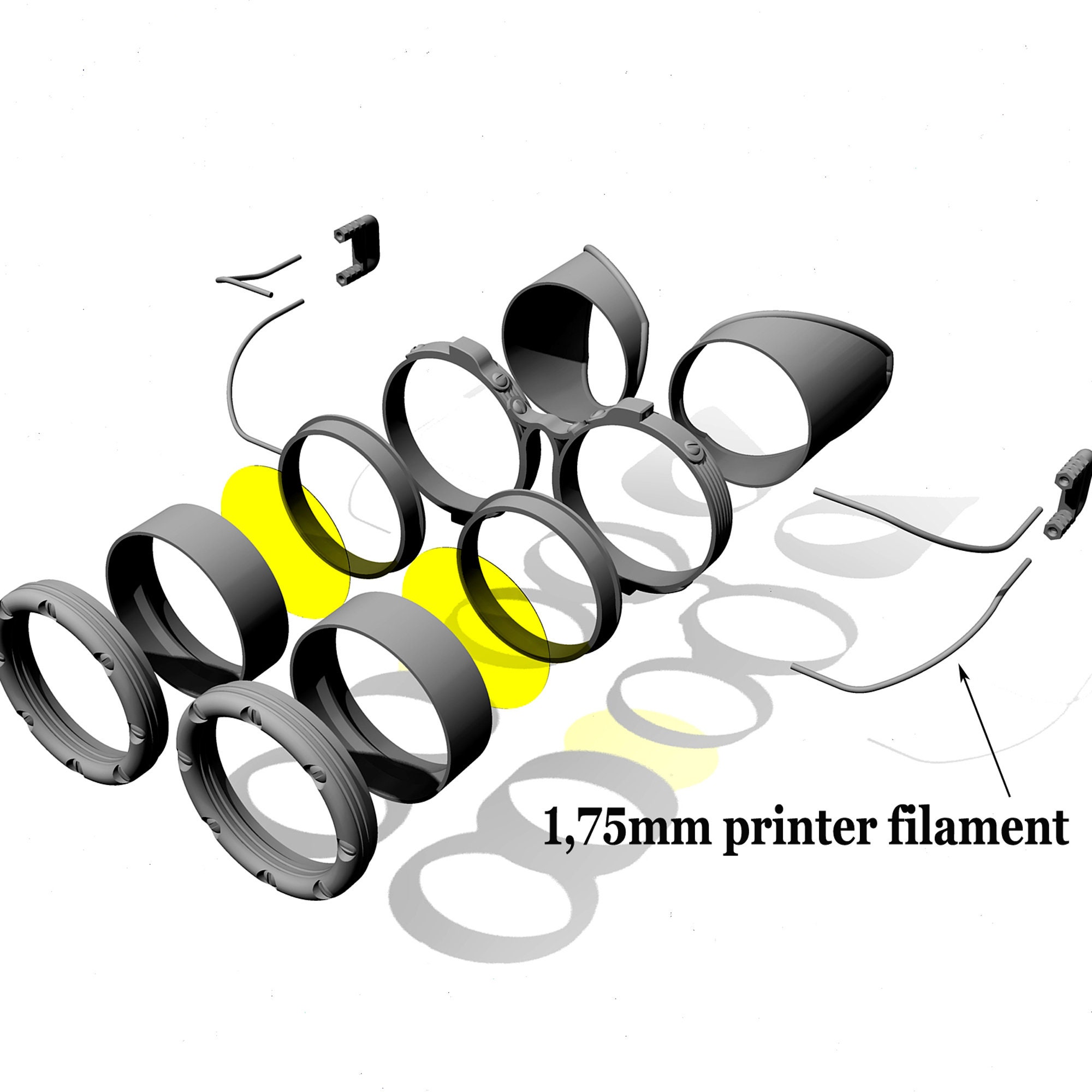 Steampunk Cosplay Goggles 3D Print Files (Instant Download) - Etsy