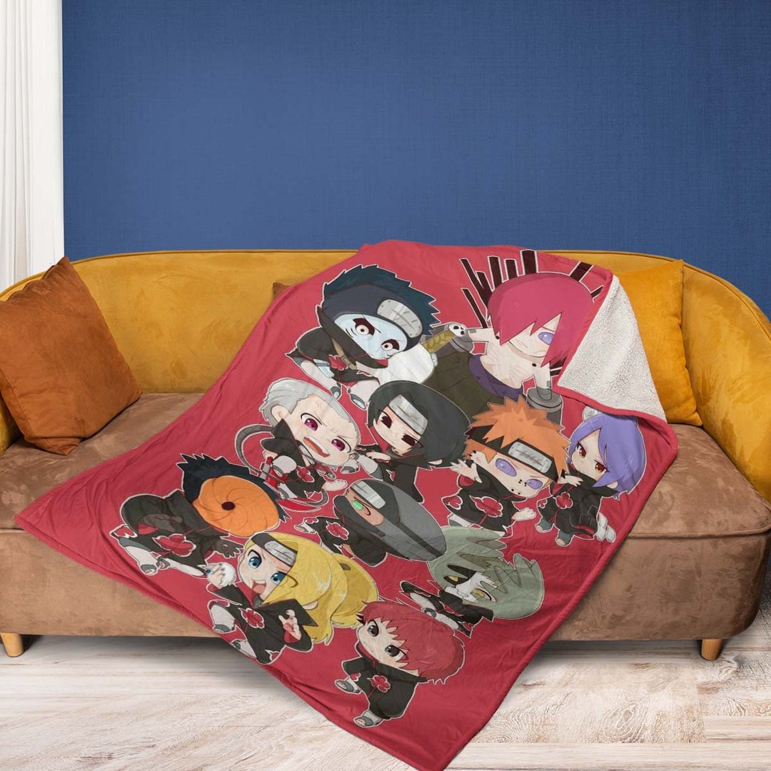NARUT0 Shippuden Chibi NARUT0 Anime Sherpa Fleece Quilt Blanket BL1638 ...