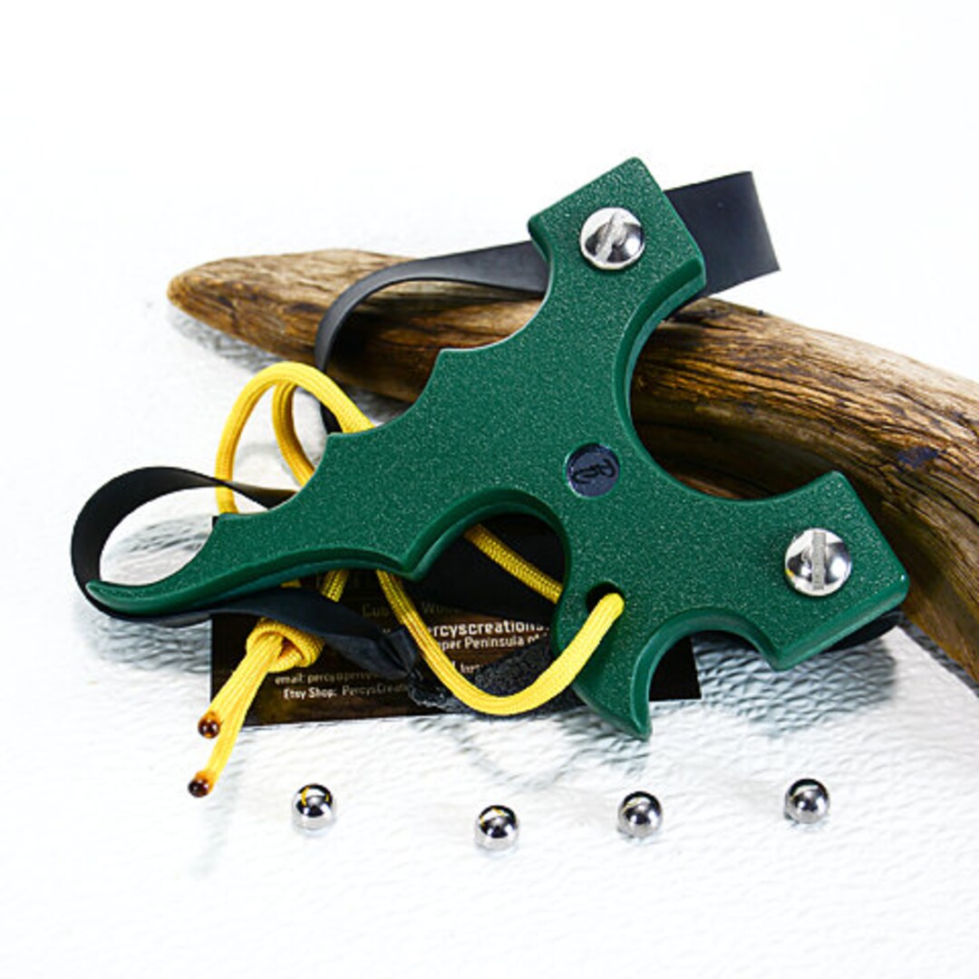 Slingshot, Forest Green Textured HDPE Catapult, the Twister, Hunters ...
