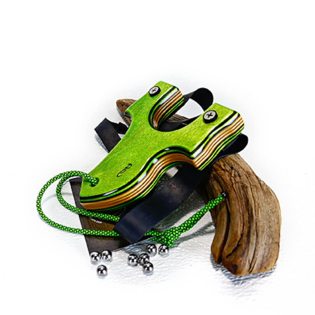 Compact Wooden Sling Shot, the Little Heathen, Green Hornet Spectraply ...