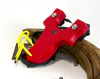 Slingshot, Red Textured HDPE Catapult, the Menace, Hunters Gift, Right ...