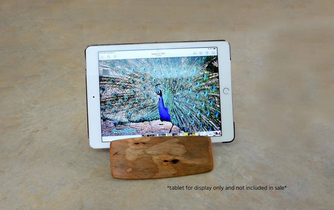 Handmade Wooden iPad or Tablet Holder Made of Cherry, Wood Tablet Stand ...