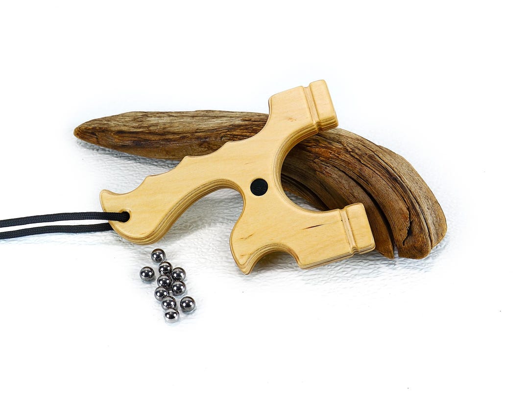 Slingshot, Menace Frame, Birchwood Sling Shot, Hunting Gift, Wooden ...