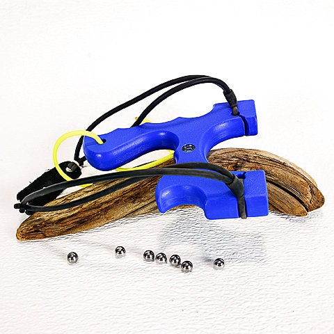 Slingshot Catapult, Blue Textured Polyethylene, HDPE, Menace, Hunter ...