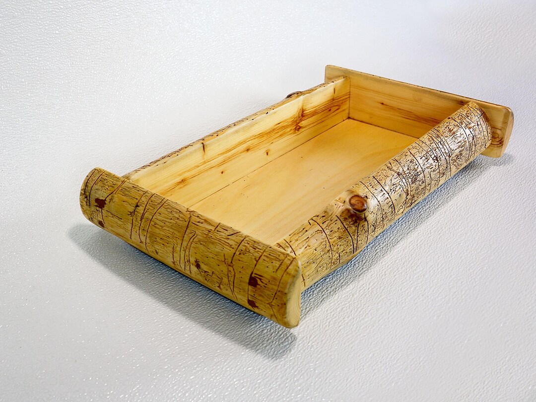 Handmade Spruce Wood Centerpiece Tray: Rustic Farmhouse Decor - Etsy