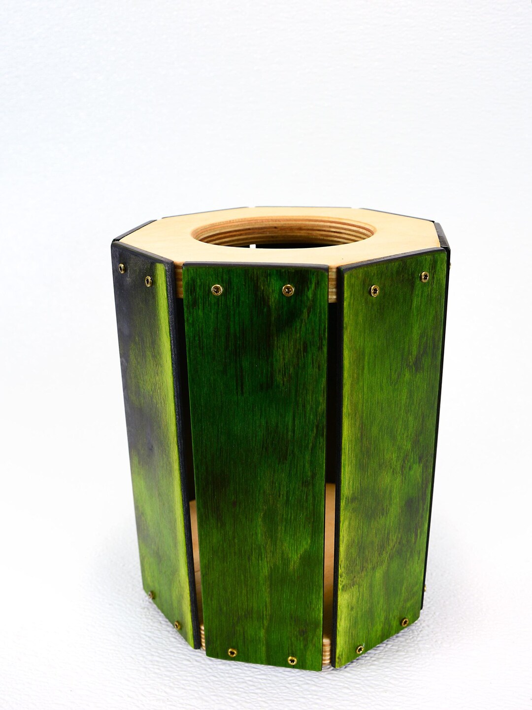 Handmade Emerald Green Wood Vase: Multi-purpose Centerpiece - Etsy