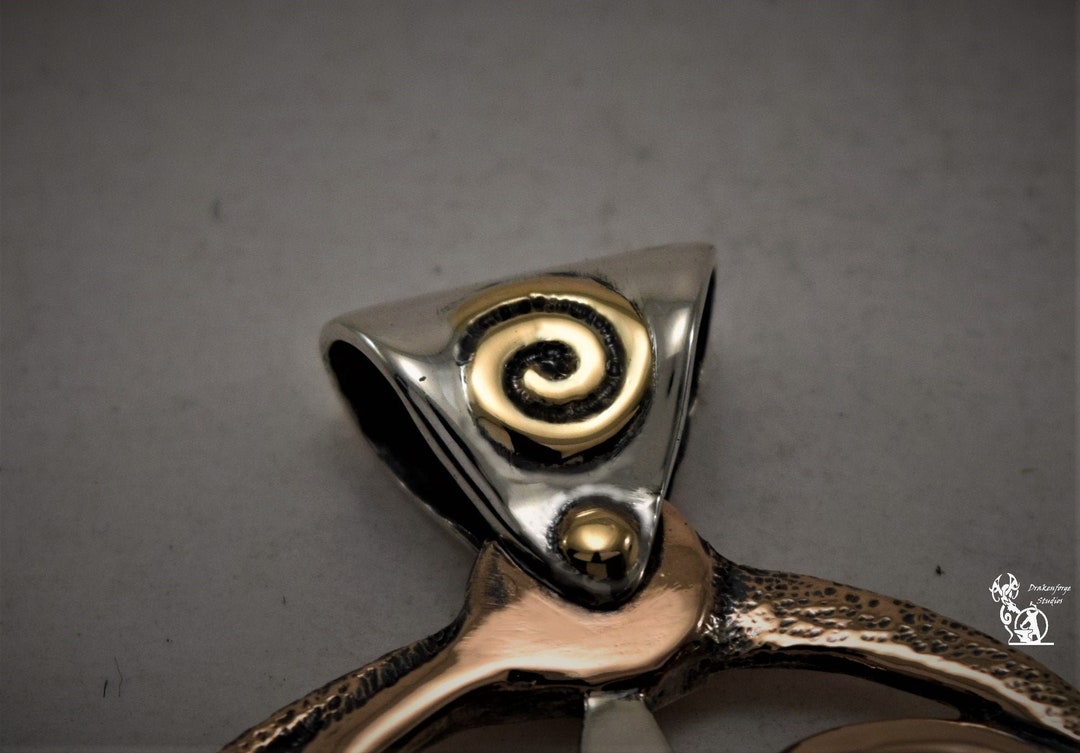 Sterling Silver Bail Upgrade Handmade With 14K Gold Spiral OR Textured ...