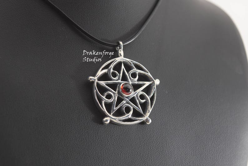 Handmade Sterling Silver Pentacle With Bezel Set 6mm Lapis - Etsy