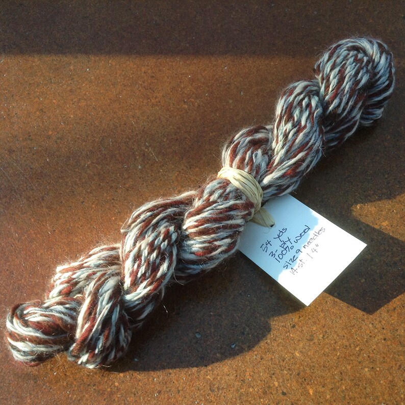 Variegated Earth Tone 3-ply Handspun Yarn - Etsy