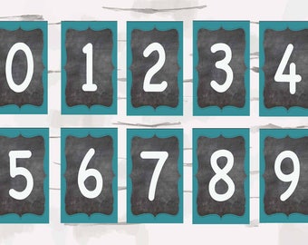 Chalkboard numbers | Etsy