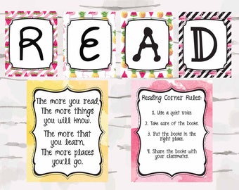 Reading corner quote | Etsy