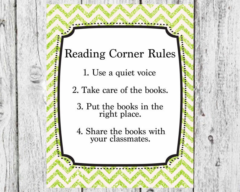 reading-corner-rules-teacher-decor-classroom-decor-reading-etsy