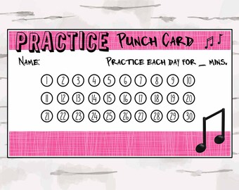 PDF: Good Behavior Punch Card Reward Card for Kids