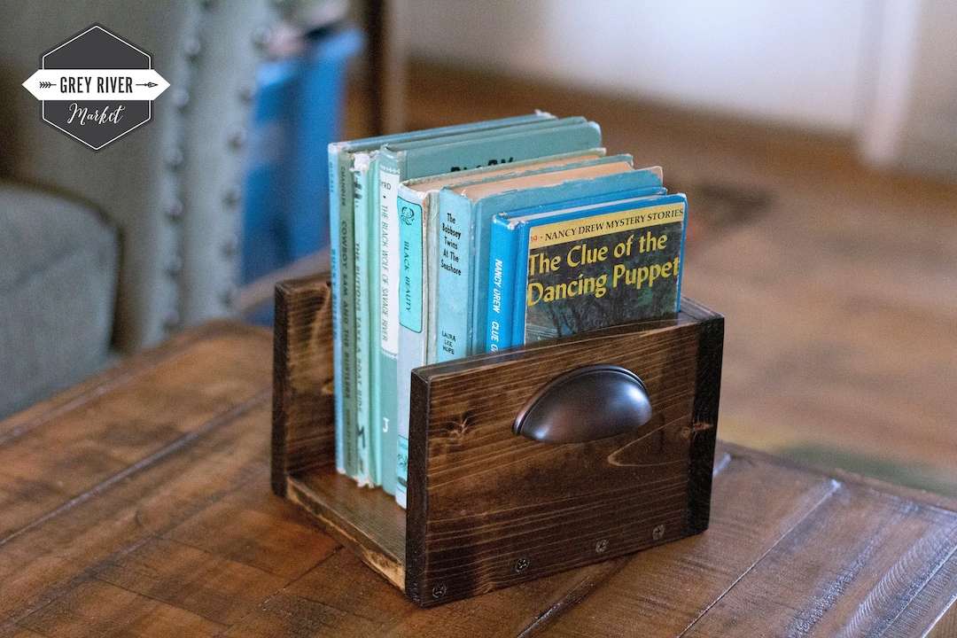 MINIATURE Bookshelf Box With Optional Rustic Iron Handles/rustic ...