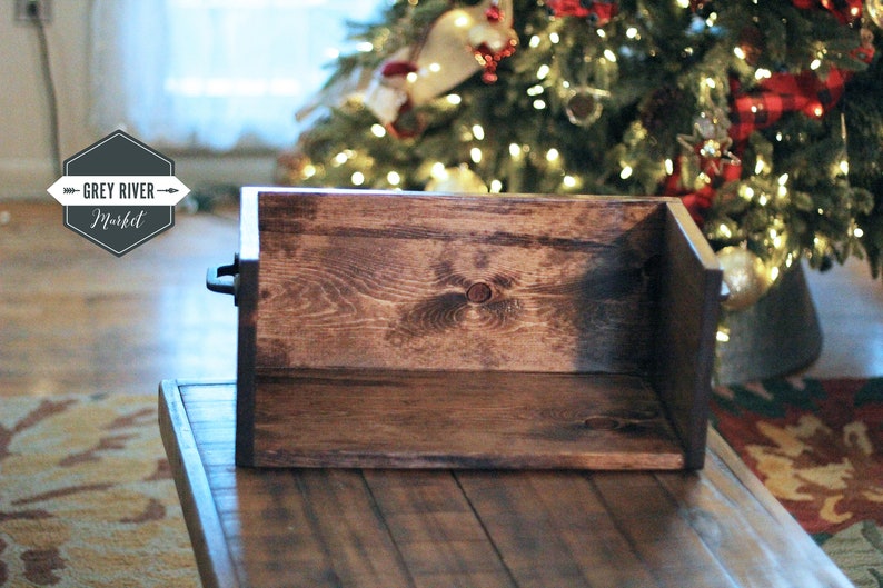 Rustic Wood Bookshelf Box With Optional Handles (20" L) - Etsy
