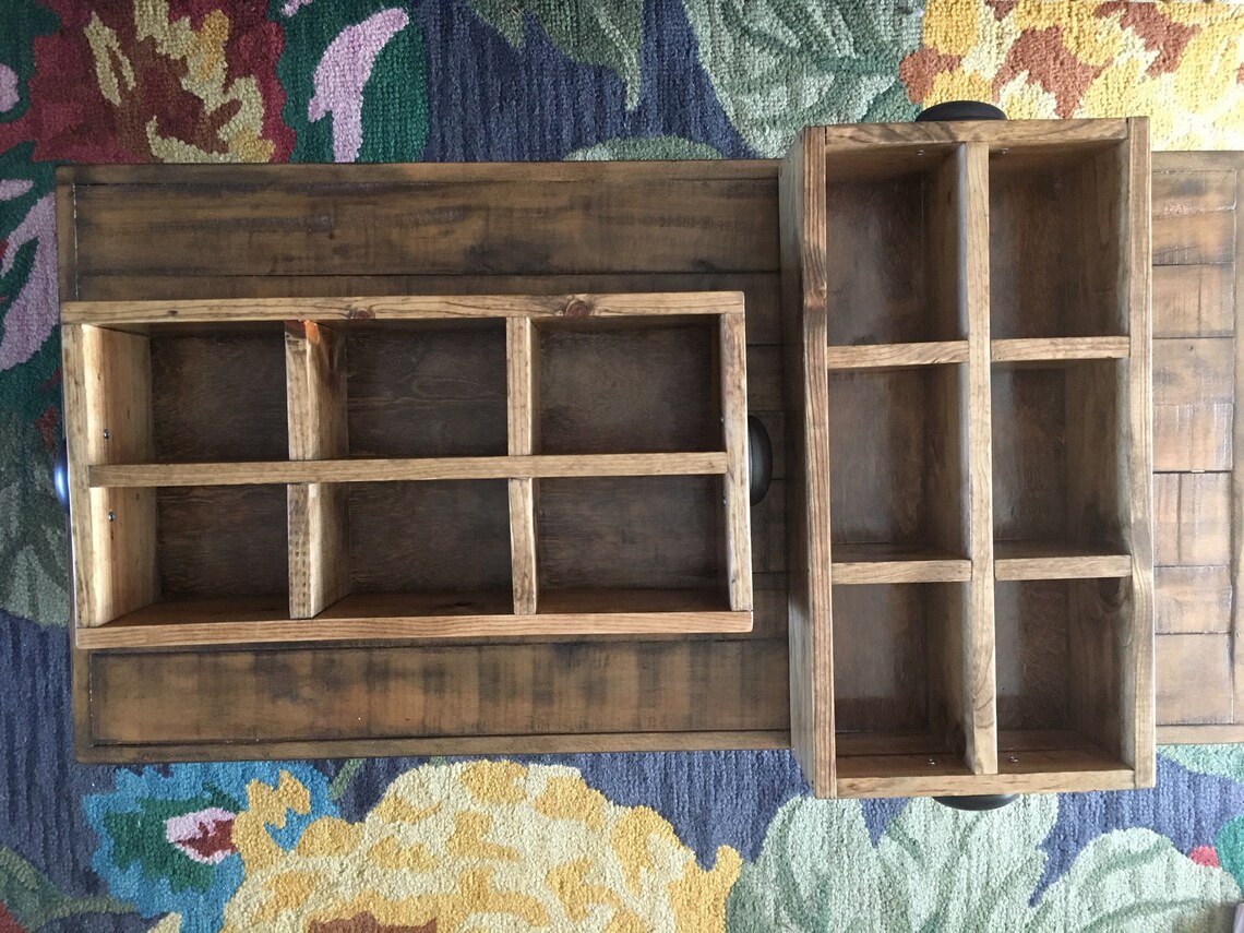 24 Organizer Box With 6 Compartments / Wood Organizer - Etsy