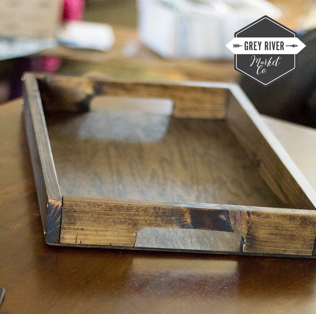 Wood Tray / Wooden Tray / Wooden Box / Breakfast Tray / Rectangular ...