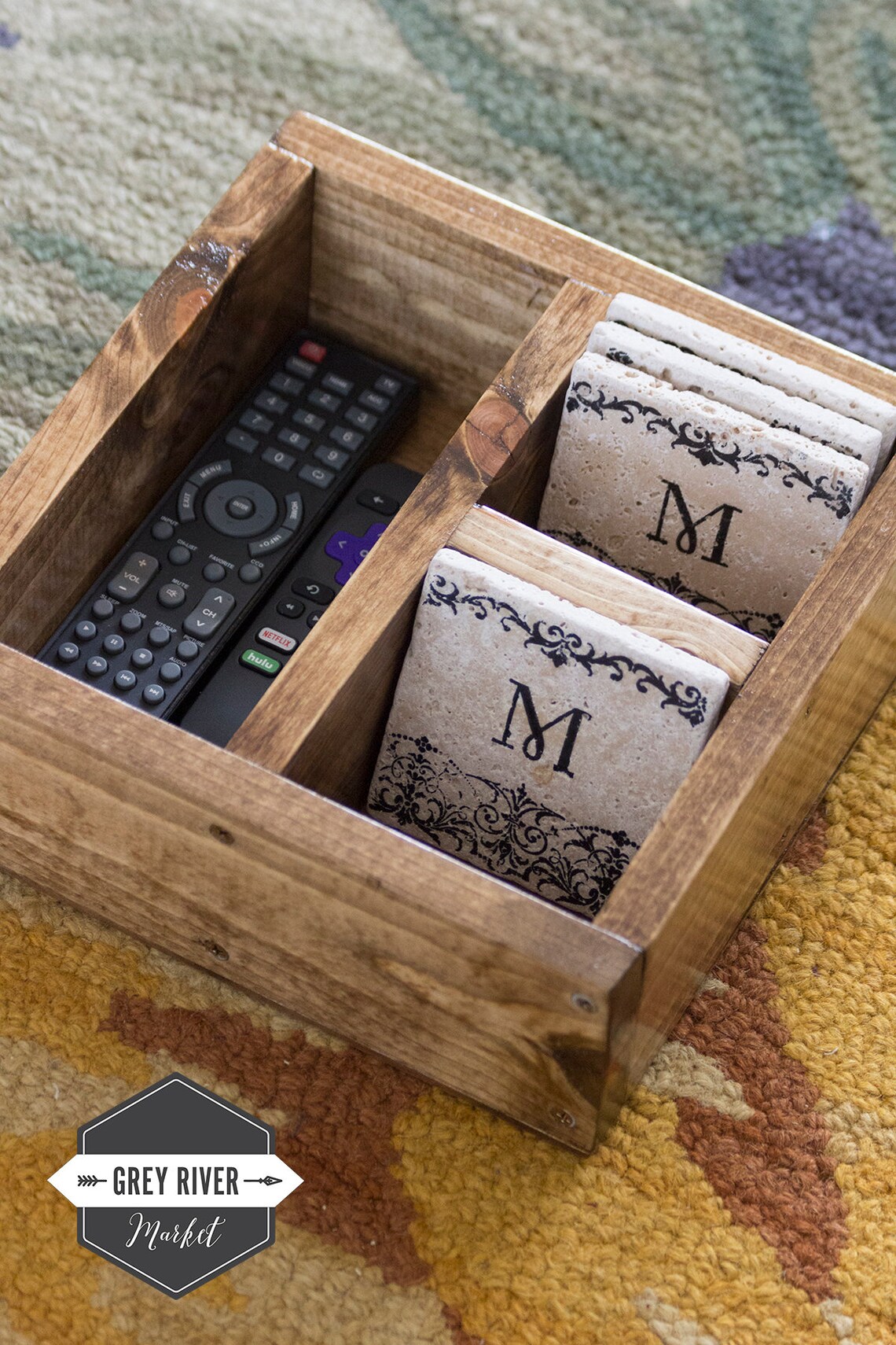Small Remote Control Caddy / Remote Control Coaster Storage - Etsy