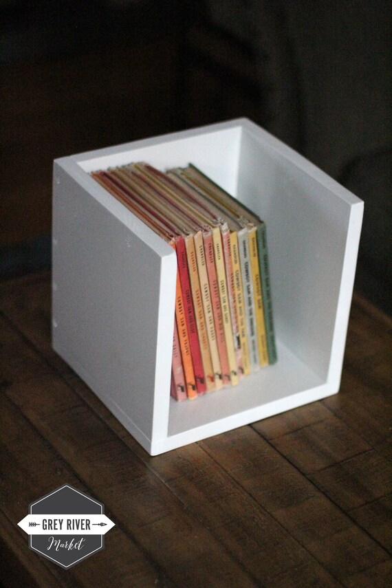 MINI 9Wide x 8Deep x 5.5H Bookshelf Box with Optional Rustic Iron ...