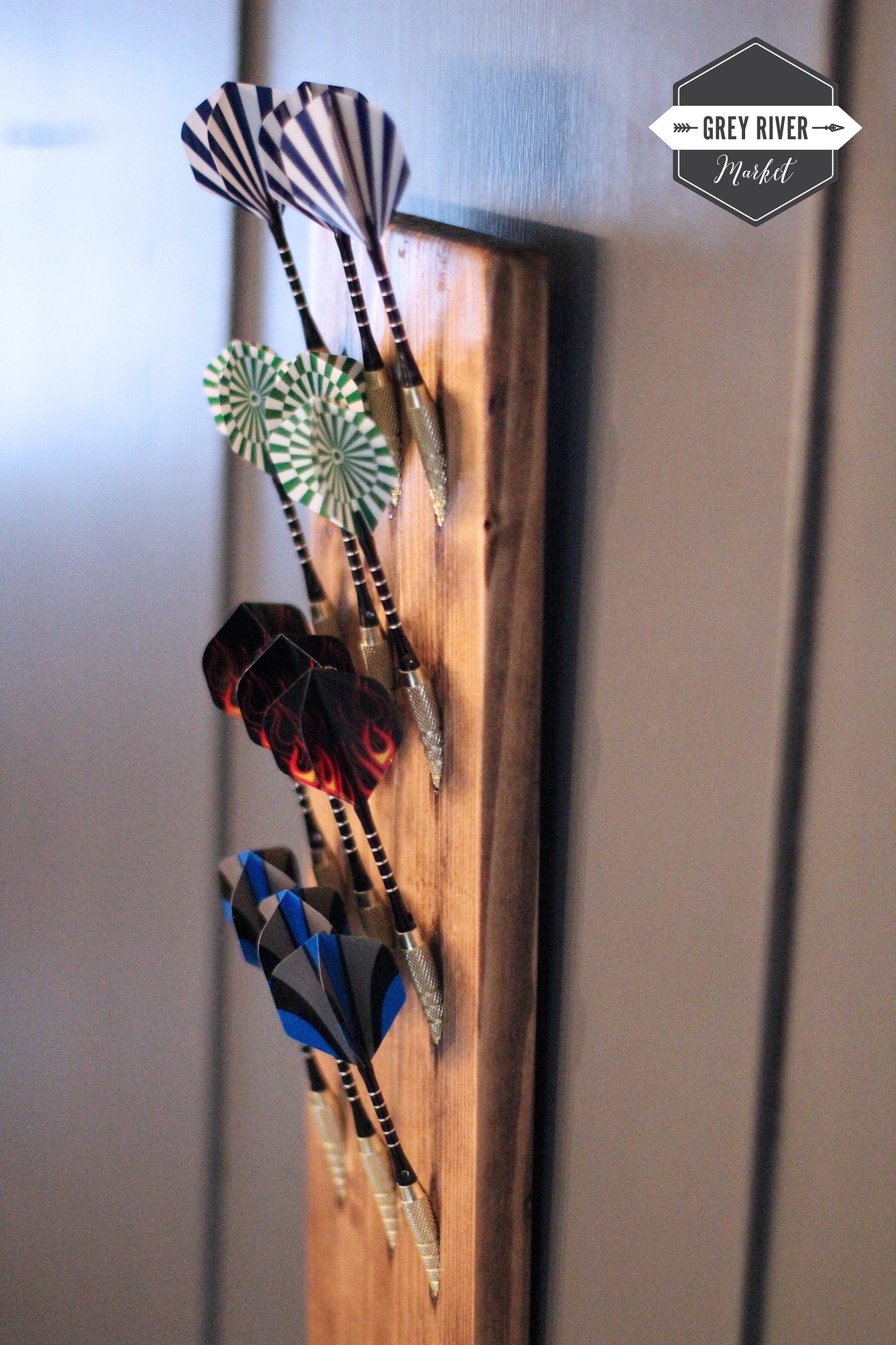 Scandinavian Dart Holder: Wall-mounted White Pine Dart Rack - Etsy