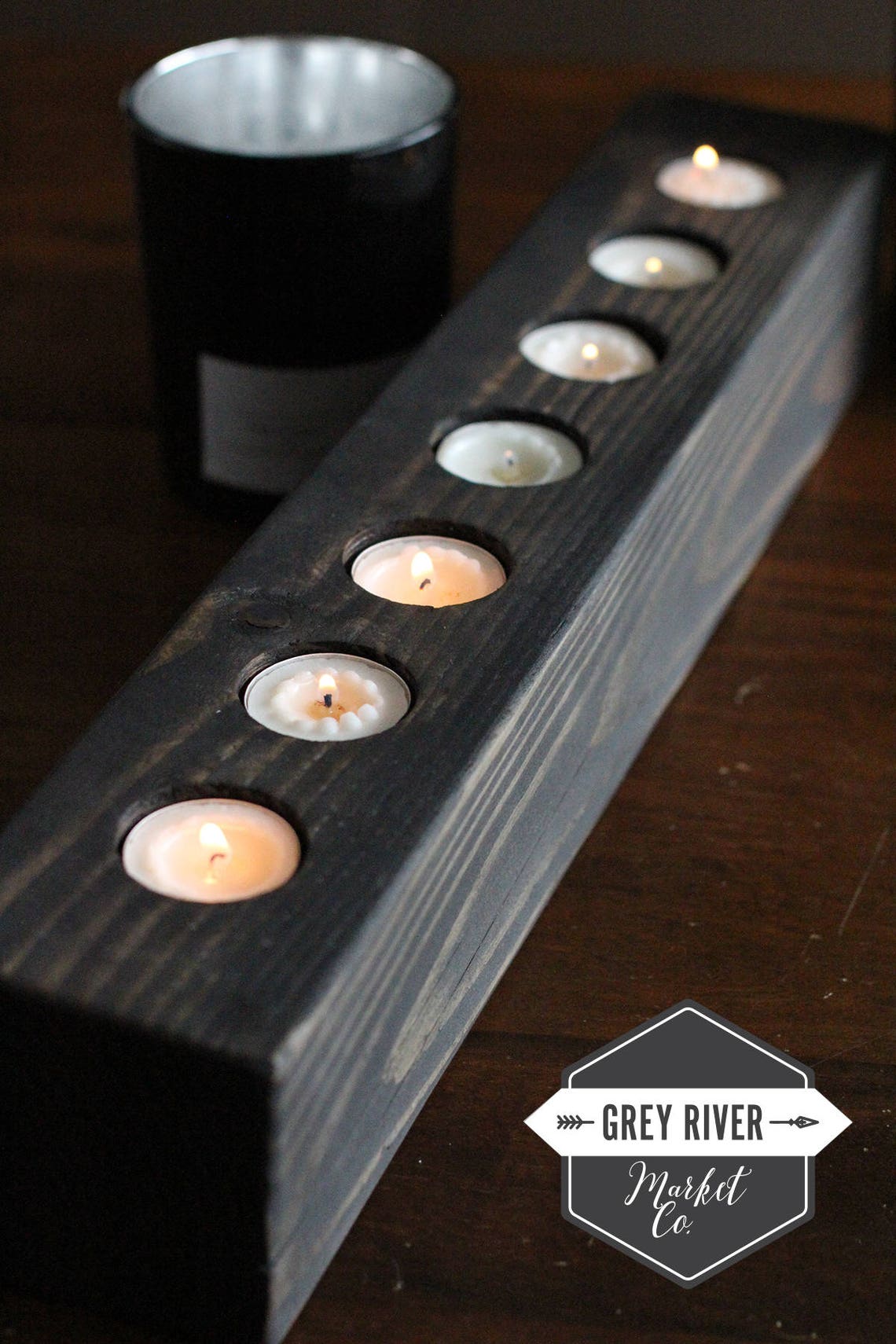 Extra Long Wooden Candle Holder / Reclaimed Wood / 48 - Etsy